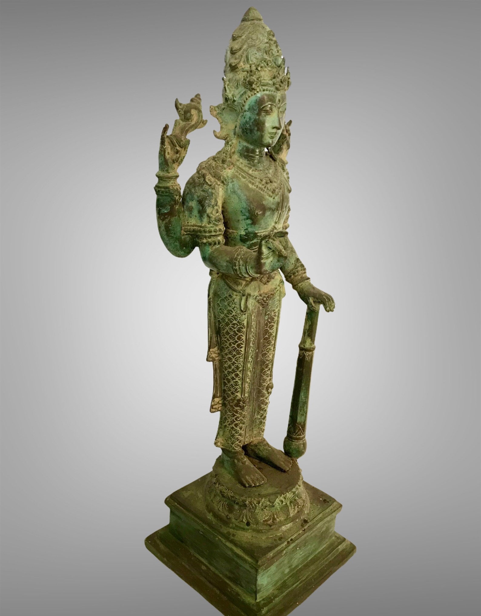 18.5 INCH Lord Vishnu Four Hands, Hinduism God, Vishnu Bronze Statue ...