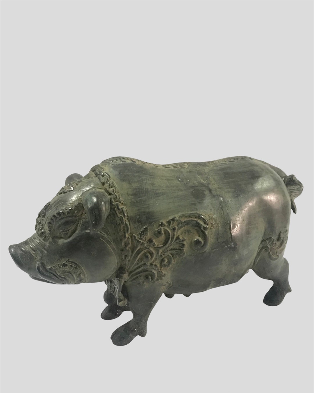 Bronze Pig Statue, Pig Sculpture, Unique Animal, Animal Figurine ...