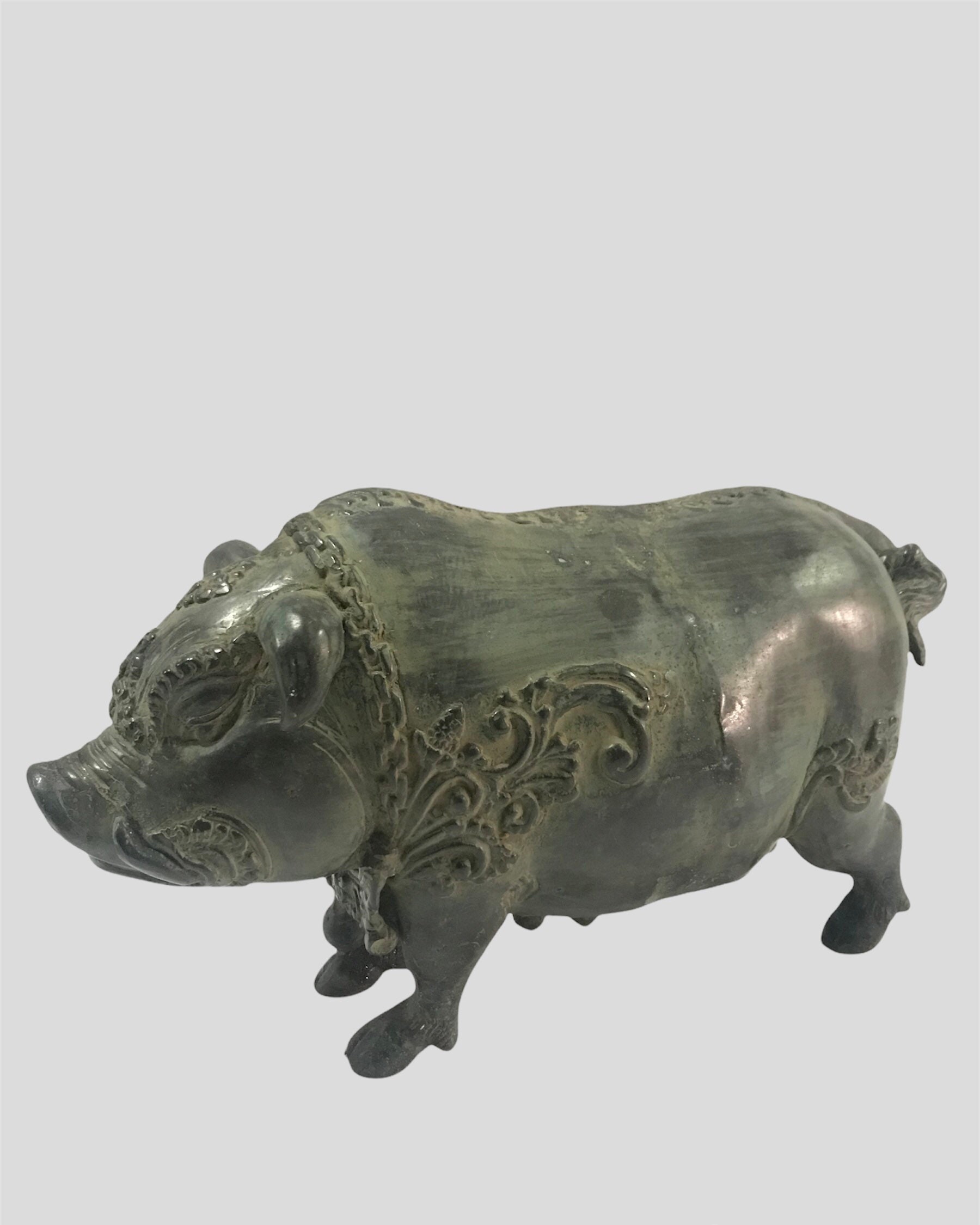 Bronze Pig Statue, Pig Sculpture, Unique Animal, Animal Figurine ...