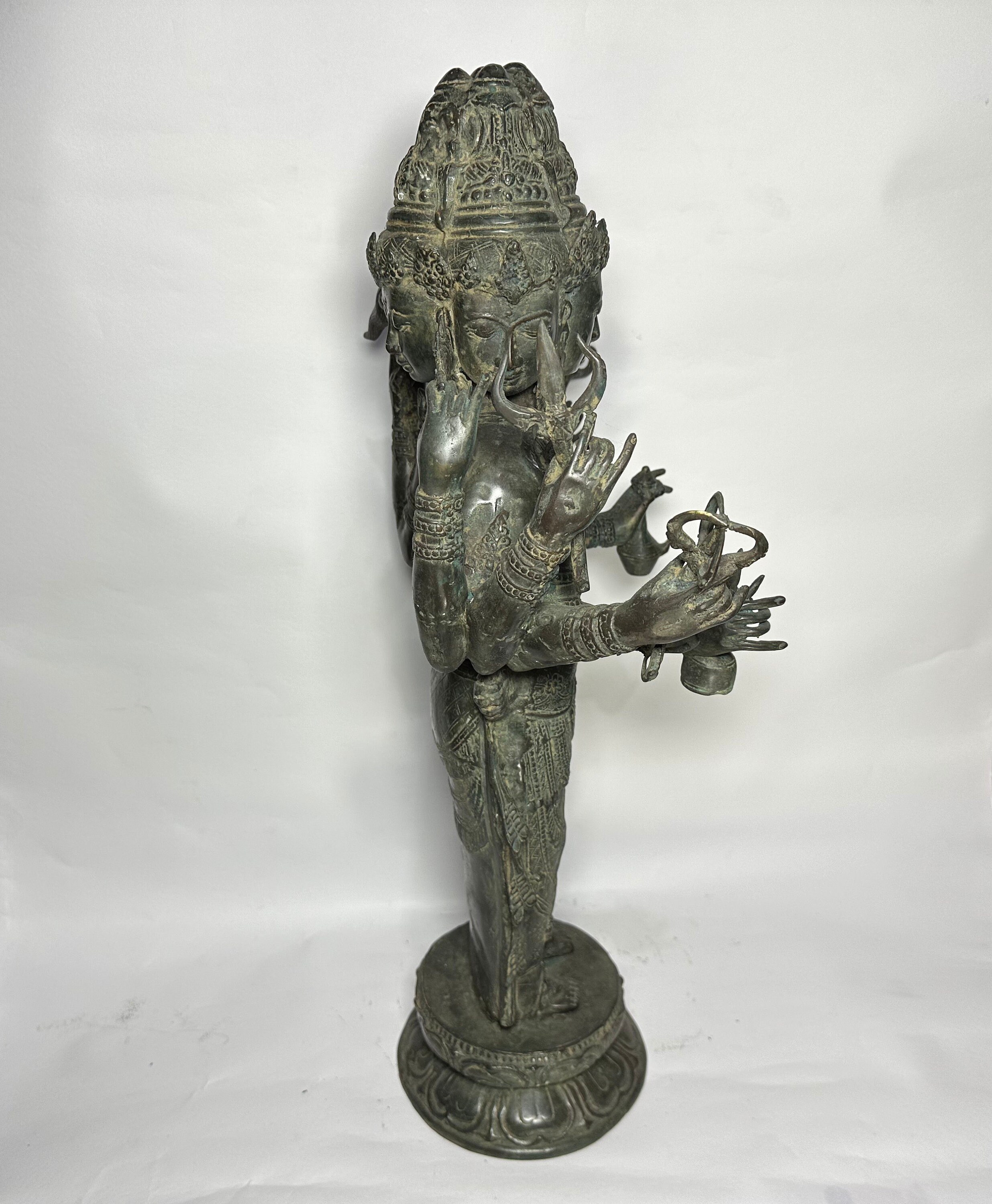 24 INCH Brahma Bronze Statue, Lord Brahma Sculpture, Antique Brahma ...