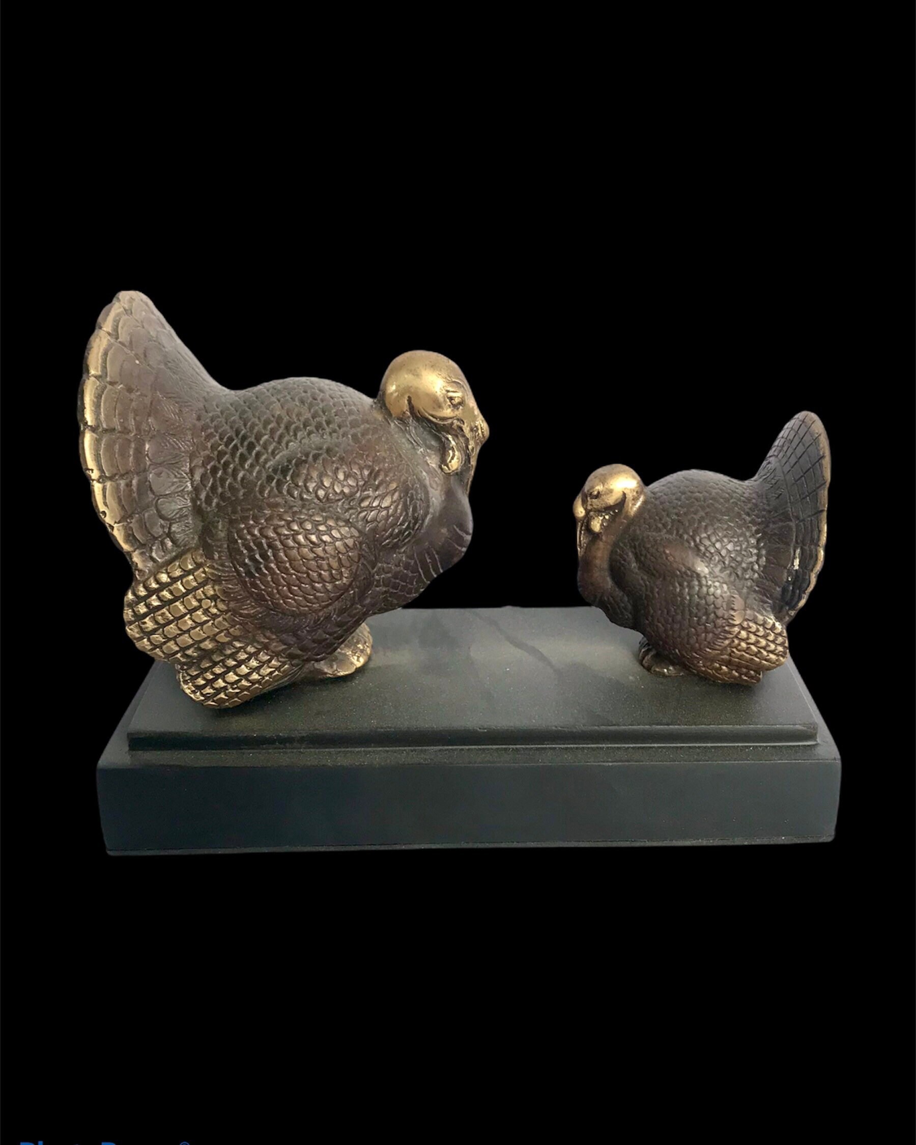 Turkey Statue, Bronze Turkey, Antique, Animal Figurine, Animal Lover ...