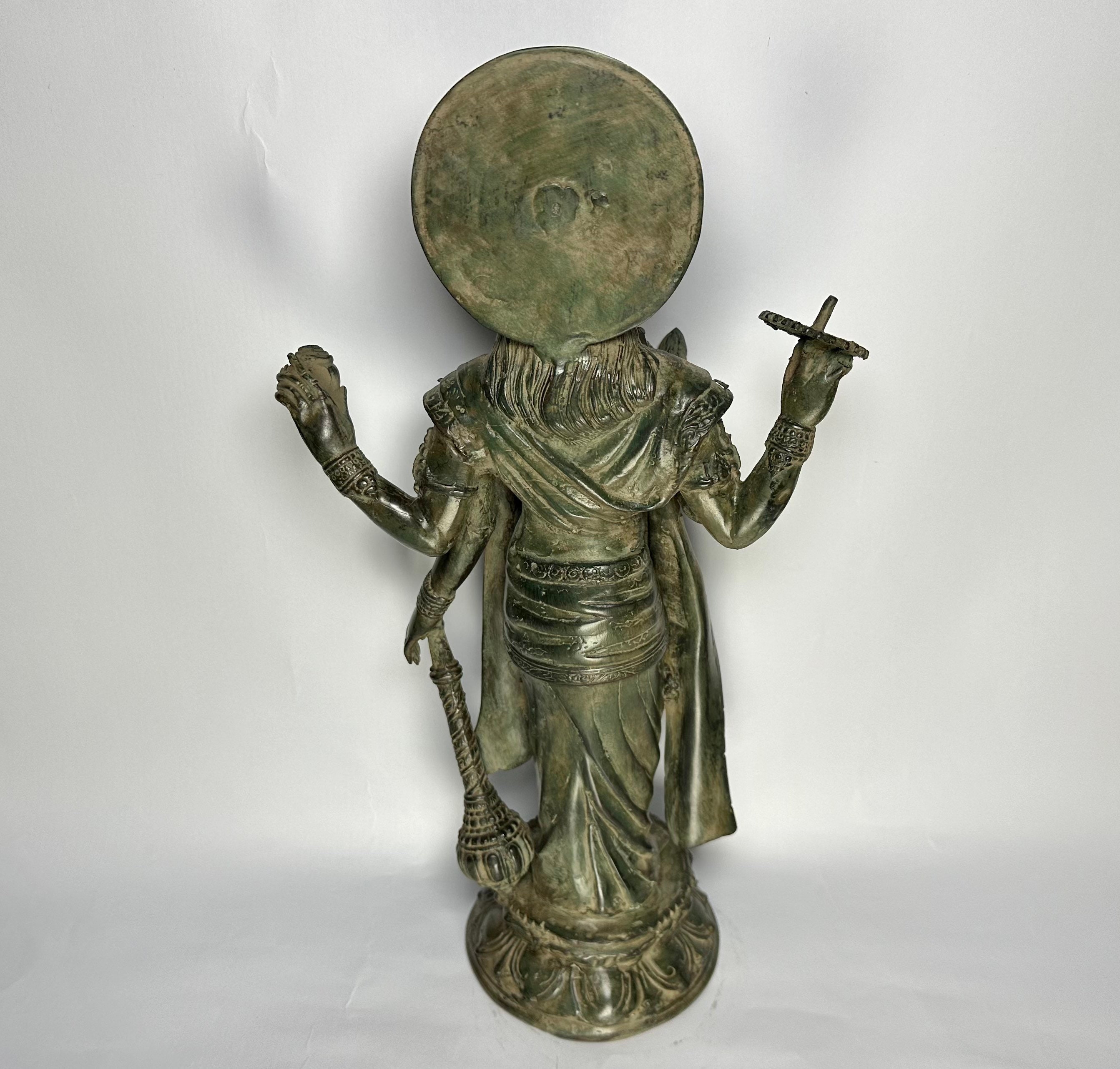 Bronze Lord Vishnu Four Hands God Vishnu Sculpture Hinduism - Etsy