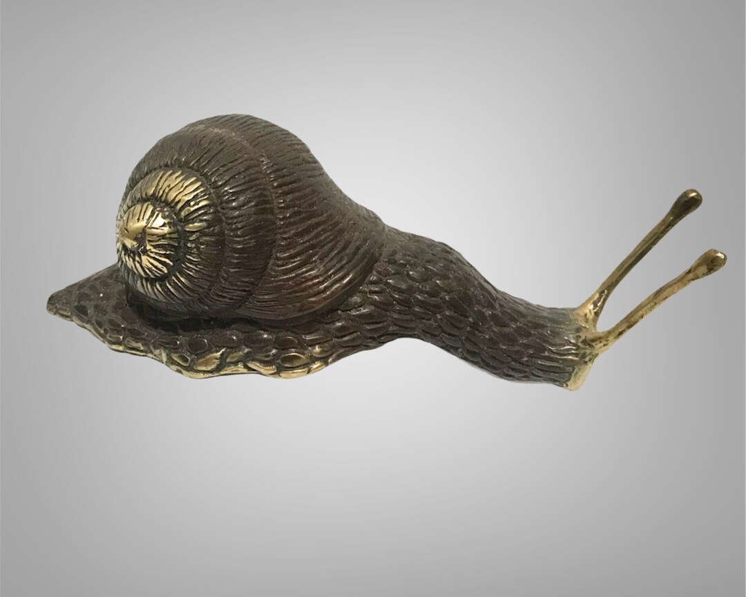 Snail Figurine, Snail Statue, Bronze Snail, Animal Lovers, Art Deco ...