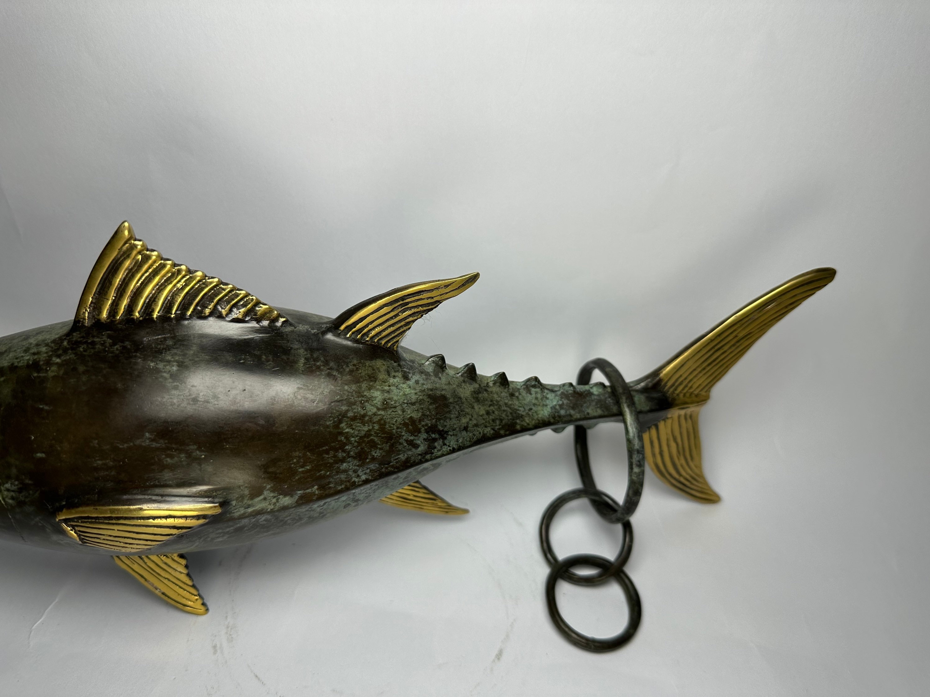 12.5 INCH Wall Hanging Tuna Fish Bronze Decoration, Tuna Bronze Statue ...