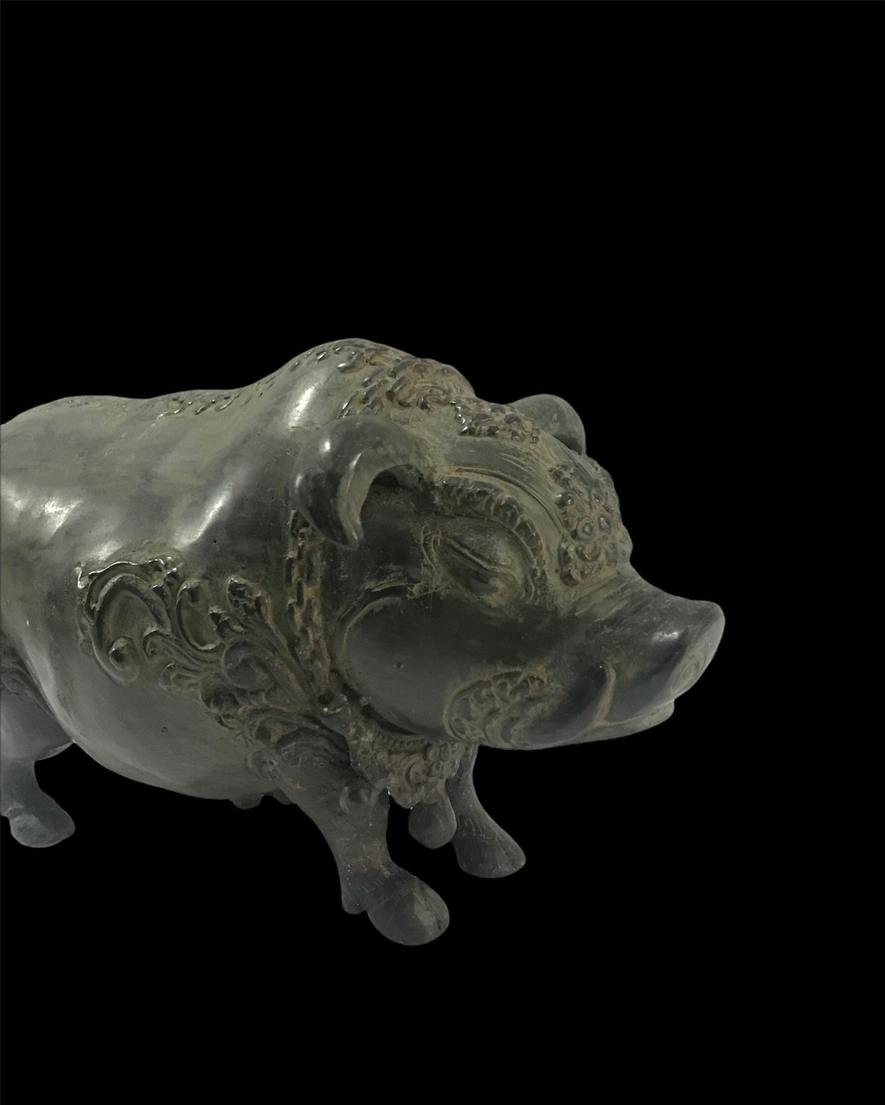 Bronze Pig Statue, Pig Sculpture, Unique Animal, Animal Figurine ...