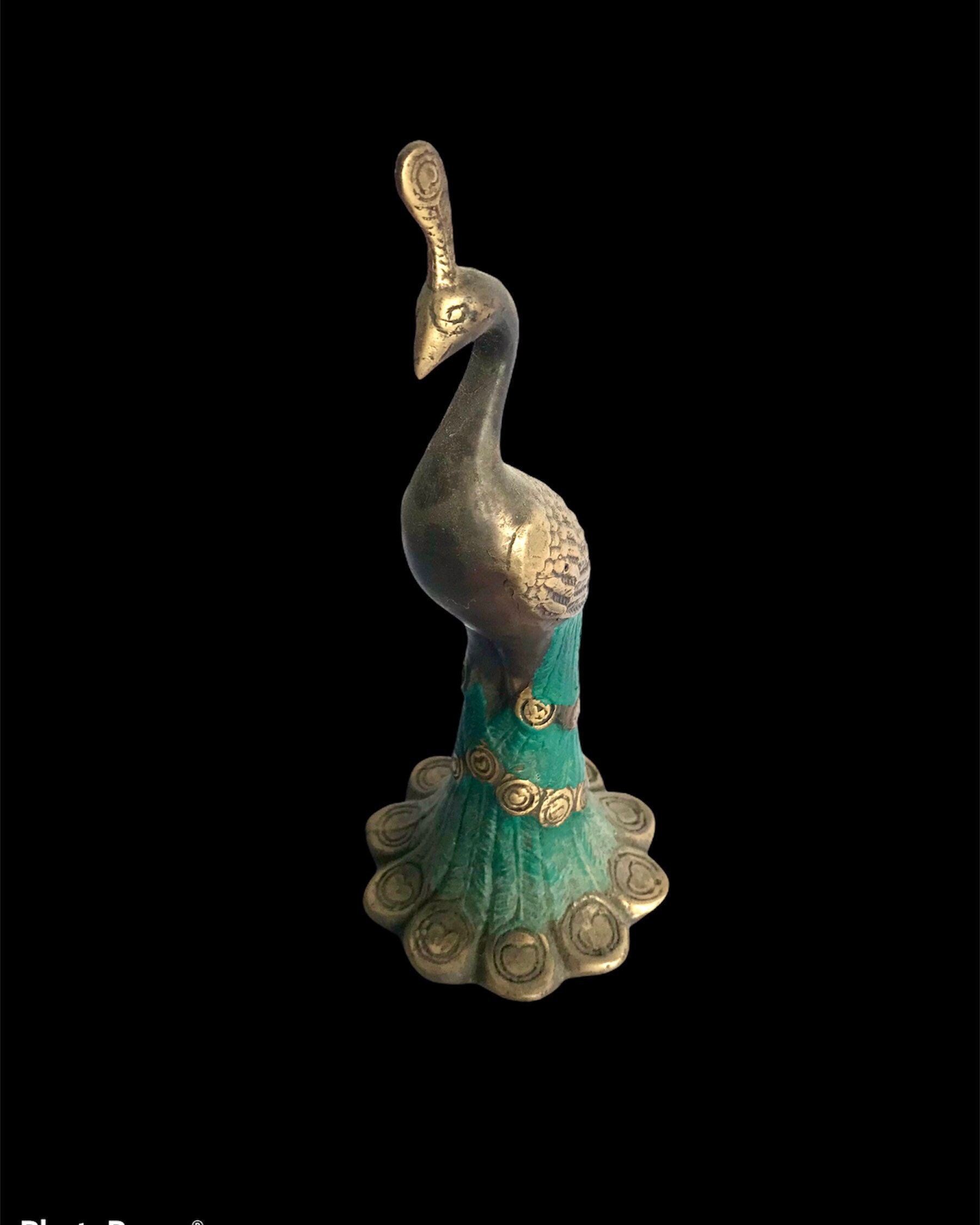 Bronze Peacock, Peacock Figurine, Animal Figurines, Handmade, Unique ...