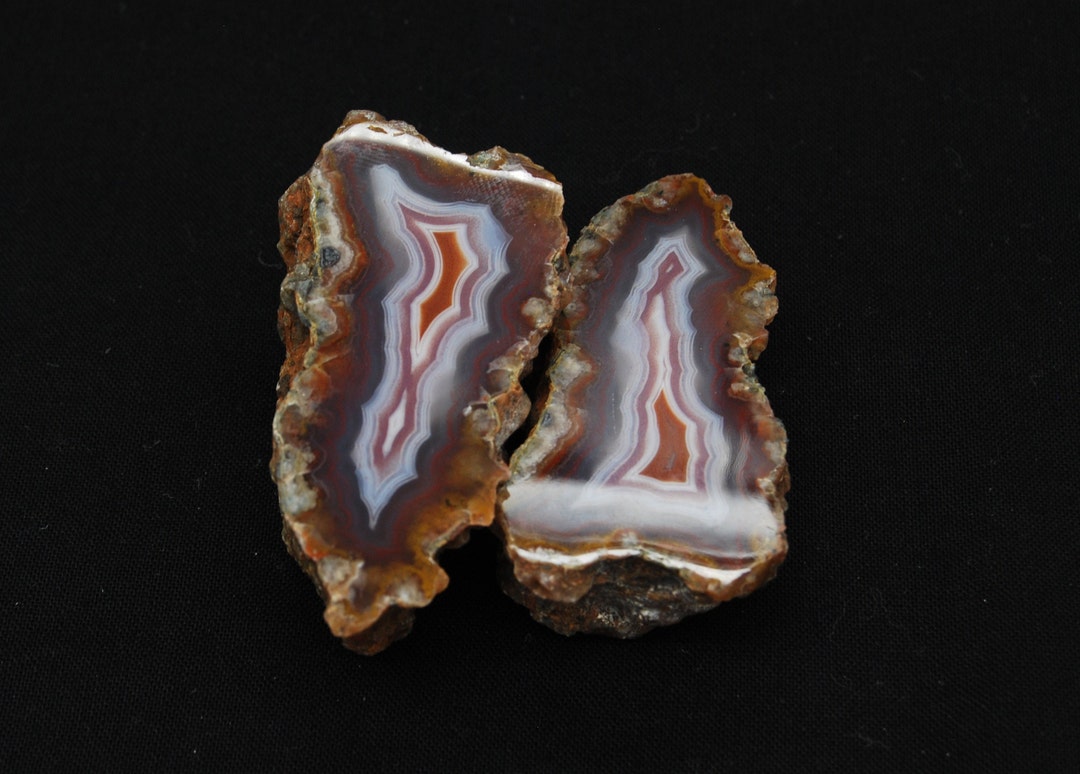 Complete Agate, Cut in Half and Polished, Agate From Ahouli Morocco ...