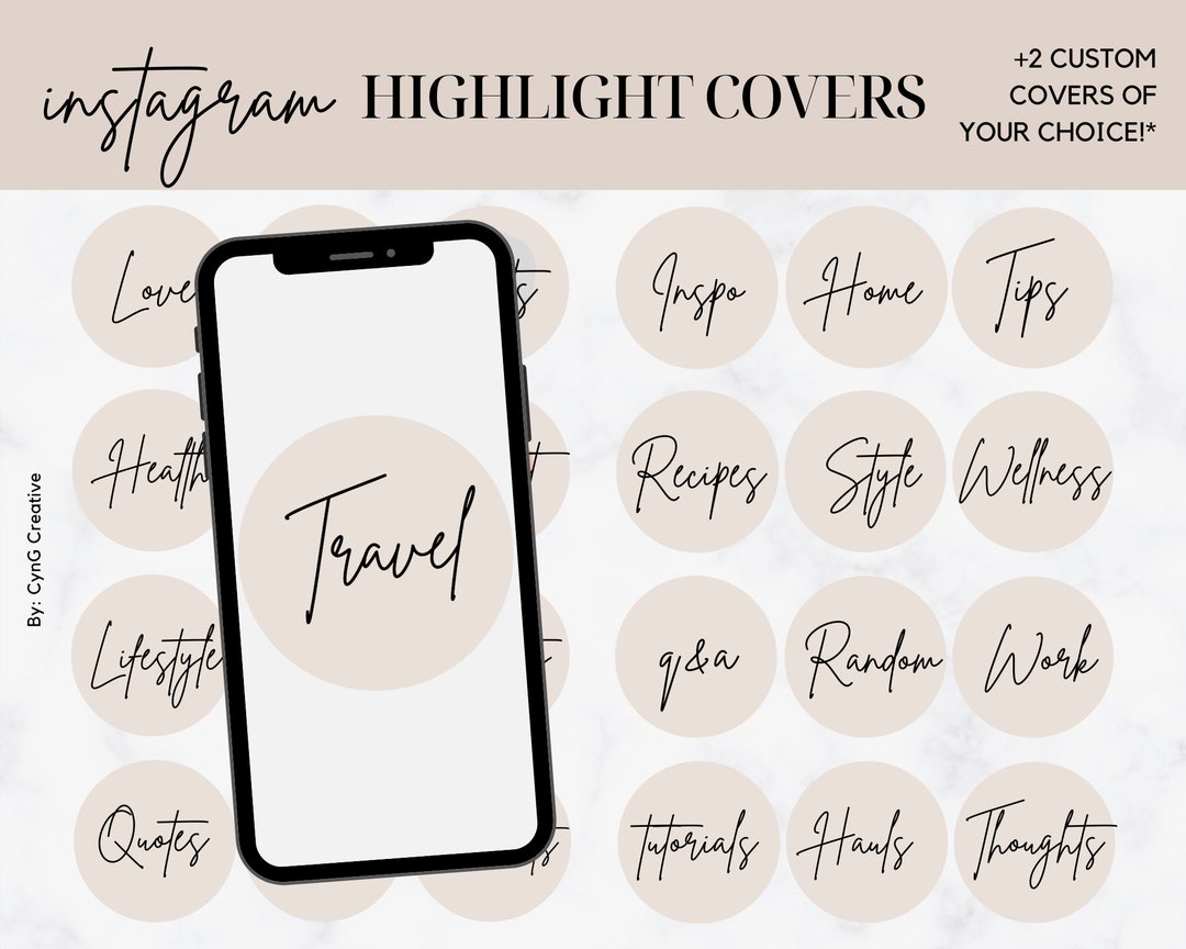 Minimalist Highlight Covers for Instagram Instagram - Etsy