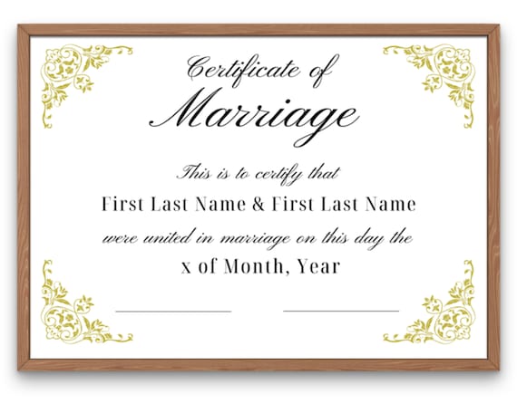 Create Your Own Marriage Certificate
