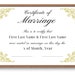Editable Marriage Certificate Template: Custom Wedding Keepsake (canva ...
