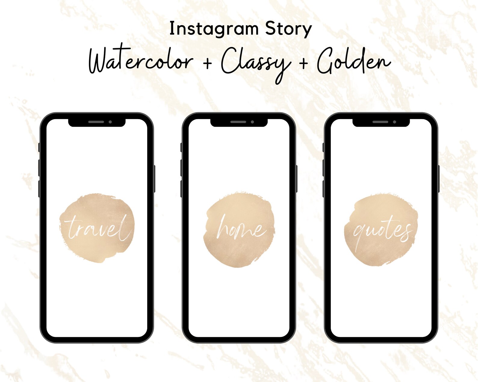 Gold Highlight Covers for Instagram | Gold IG Covers | Gold Instagram ...
