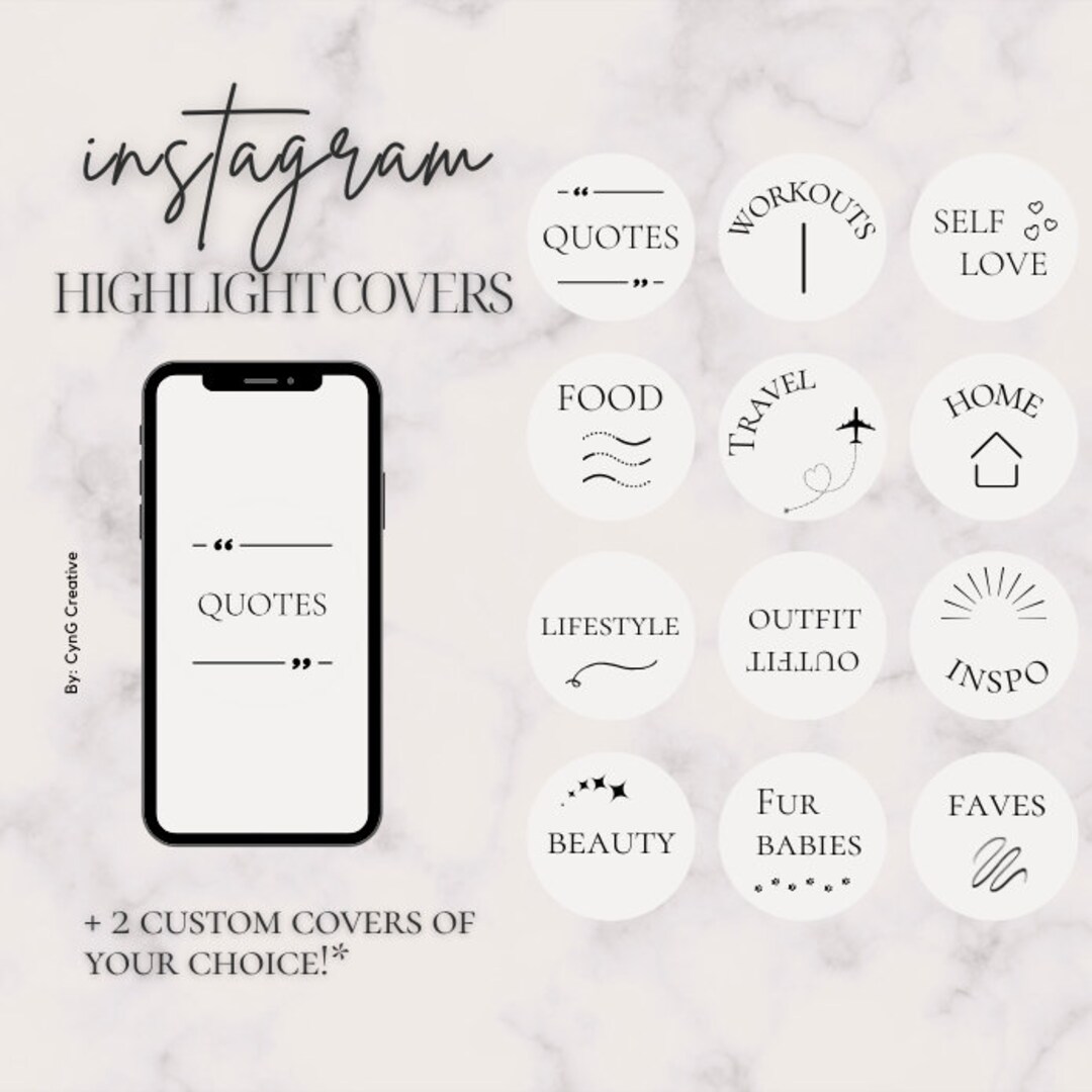 Minimalist Highlight Covers for Instagram | Instagram Highlight Covers ...
