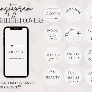 Minimalist Highlight Covers for Instagram Instagram - Etsy