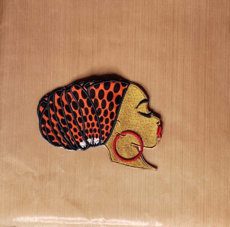 Black Woman Iron-on Patch Black African Queen Iron-on Patch - Etsy