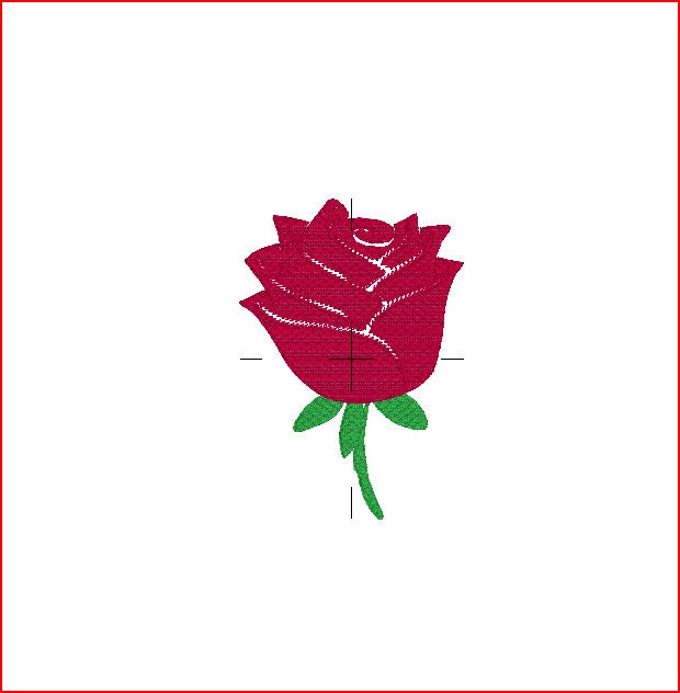 Rose Flower Embroidery Design Rose Embroidery Mini Design - Etsy