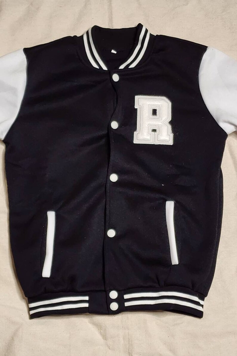 Custom Kid's Varsity Jacket | Embroidered Patch Letter - Etsy