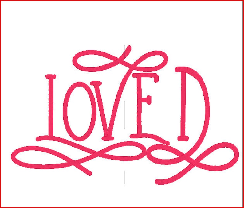 3D Puff Loved Embroidery Design| Valentine 3D Puff Loved Embroidery ...