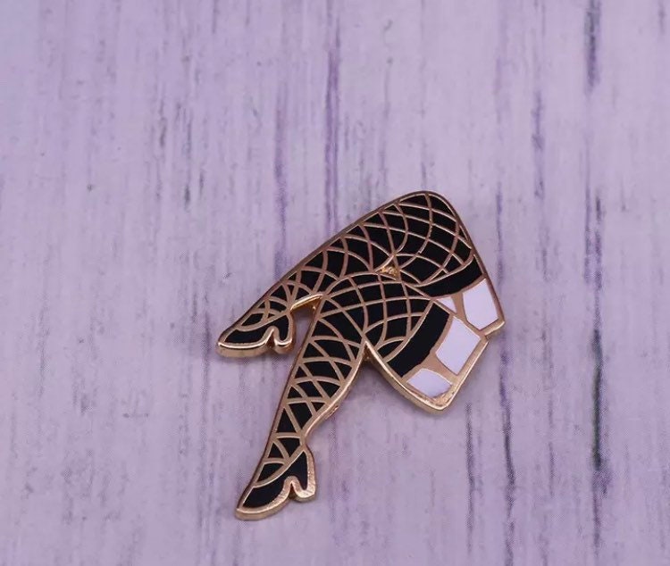Sexy Fishnet Legs Enamel Pin Brooch Enamel Pins Set Label - Etsy