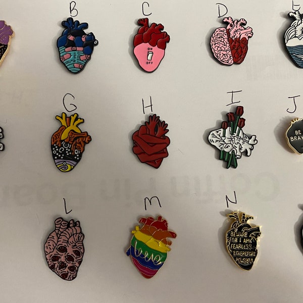 Anatomical Heart Pin - Etsy