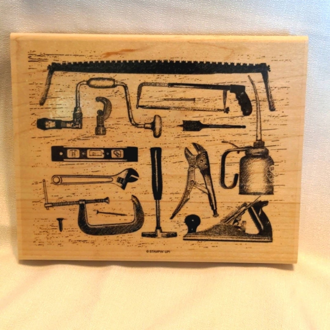 STAMPIN' UP Tool Shed Large Wood Background Stamp - Etsy