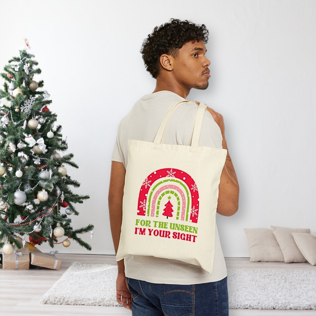 Retro Style X-mas Tree Tote 'for the Unseen I Am Your Sight': 100% ...