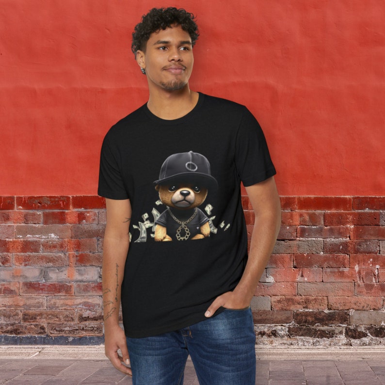 Cool Teddy With Dollars T-shirt: Creative & Colorful, Good Luck Charm ...