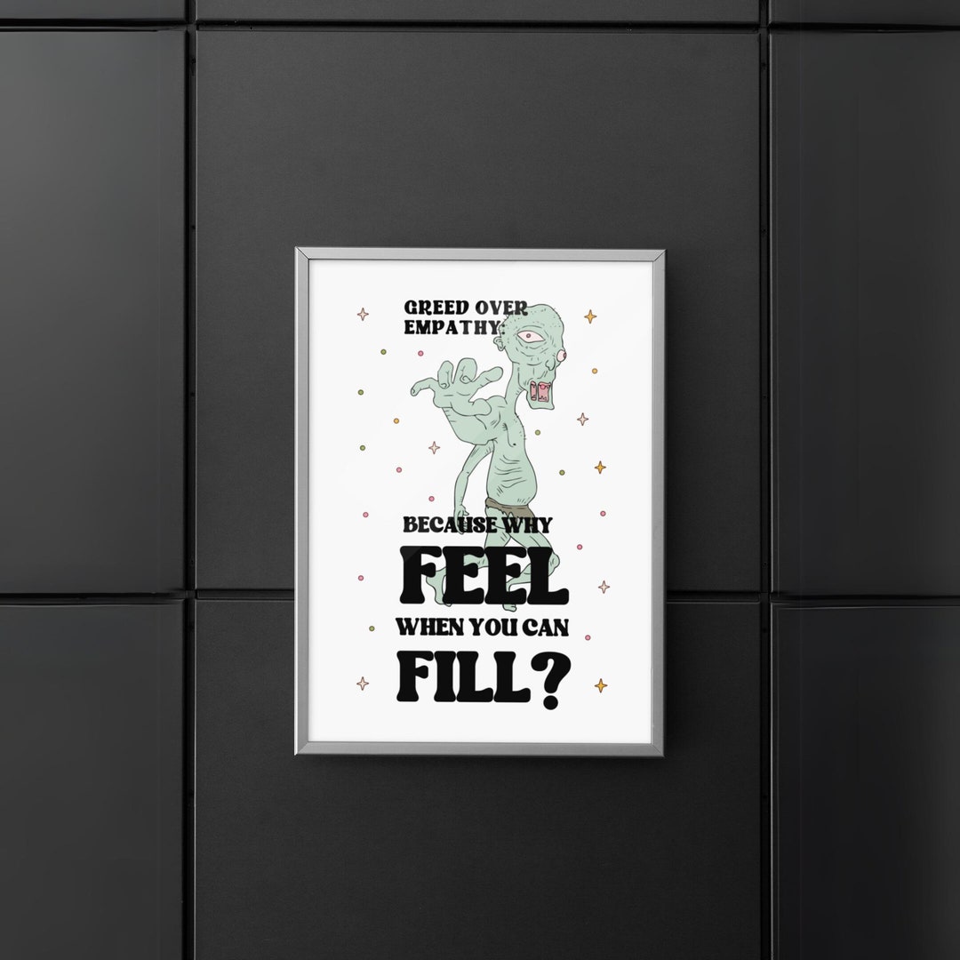 Greed Over Empathy: the Protest Lover Satirical Edition Museum-quality ...