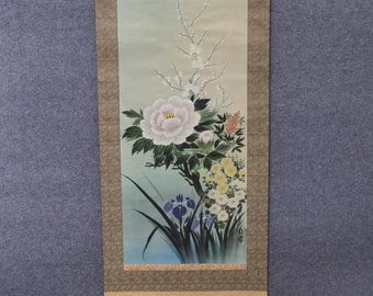 Vintage Japanese Ink Painting Scroll, Fuji Mountain Painting , Japan ...