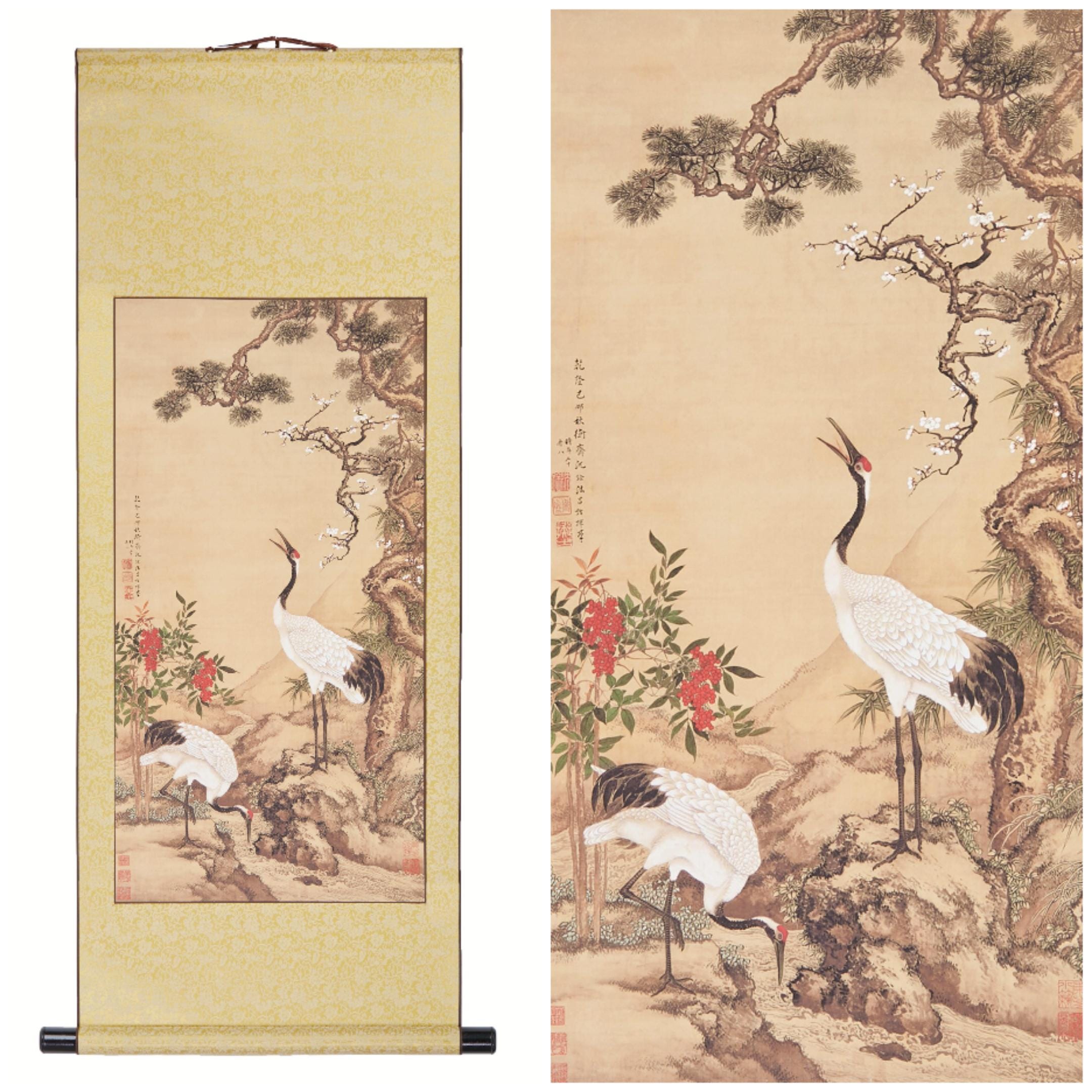 Traditional Asian Printed Painting Poster Wall Scroll Chinese Japanese ...