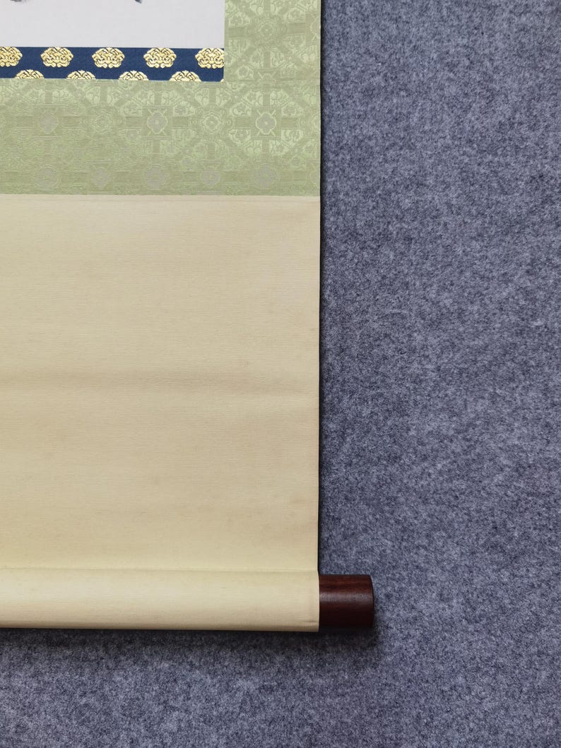 Vintage Japanese Cursive Calligraphy Poem, Japan Wall Hanging Scroll ...