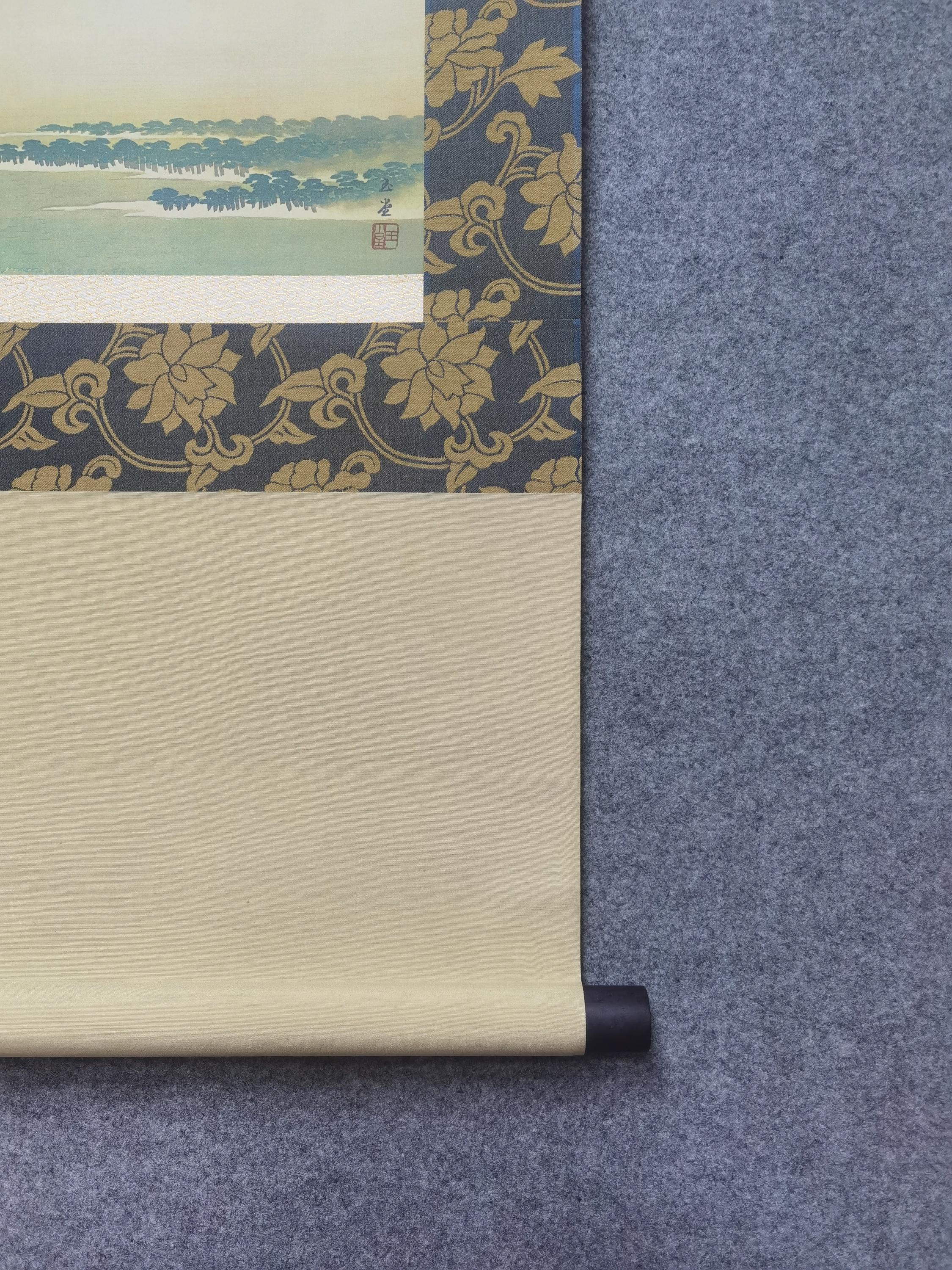 Vintage Japanese Ink Painting Scroll, Fuji Mountain Painting , Japan ...