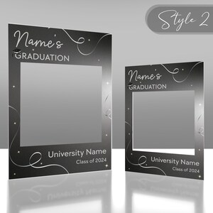 Customisable Graduation Selfie Frame Bespoke University Leaver Class of ...