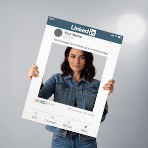 Customisable Social Media Selfie Frame Bespoke Linkedin Effect ...