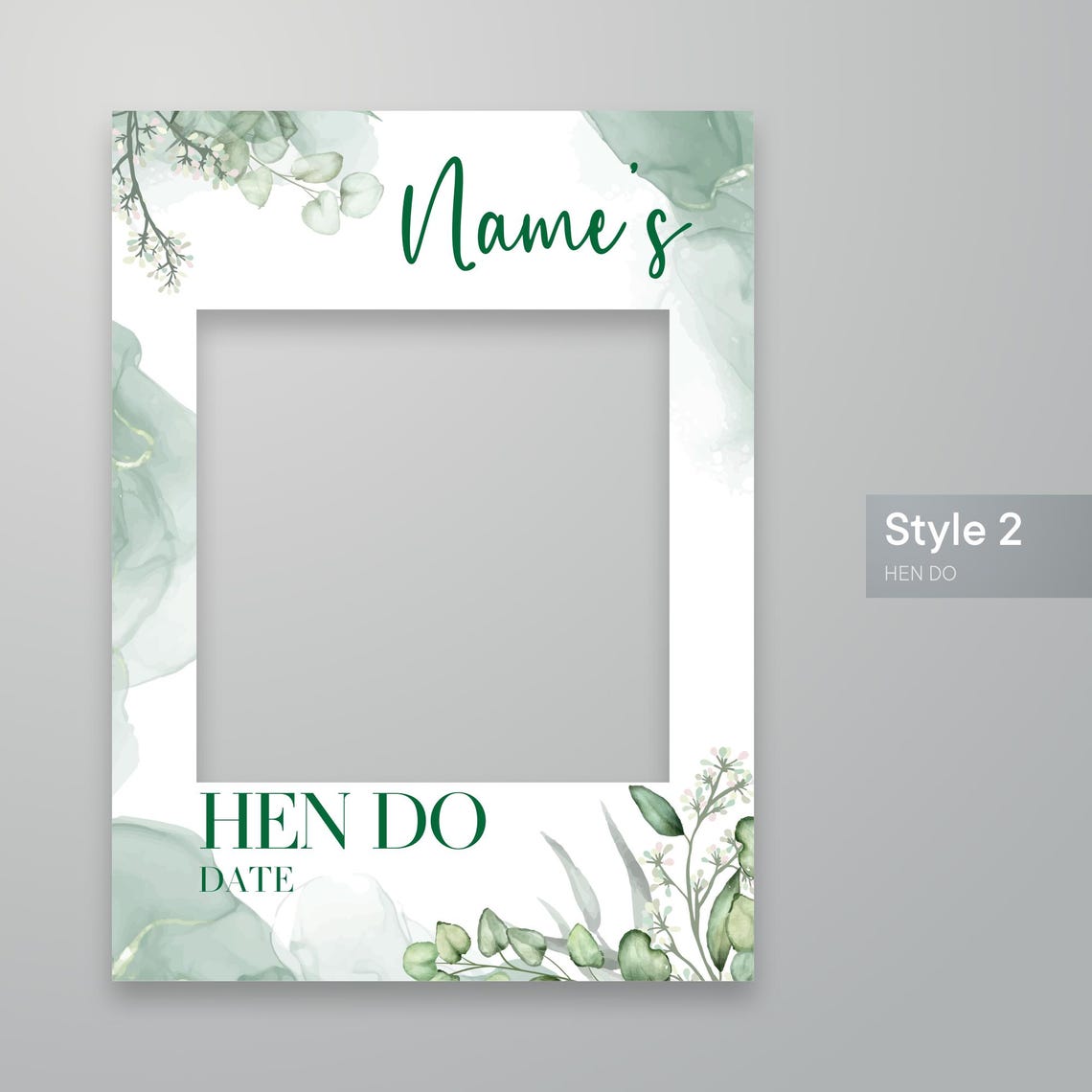 Customisable Hen Party Selfie Frame Bespoke Hen Do Bridal Shower Bride ...