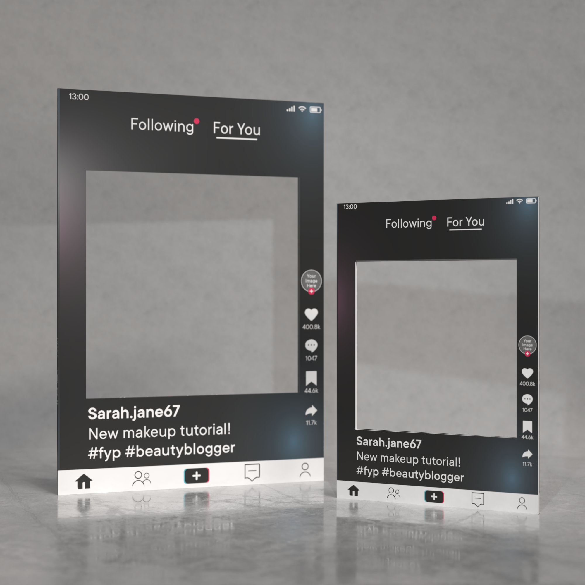 Customisable Social Media Selfie Frame Bespoke Tiktok Effect - Etsy UK