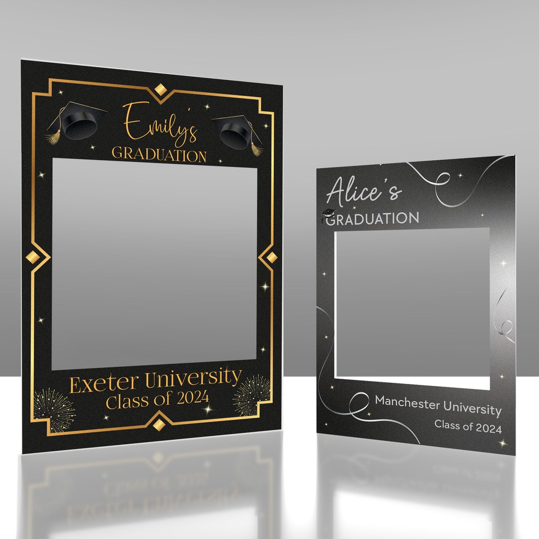 Customisable Graduation Selfie Frame Bespoke University Leaver Class of ...