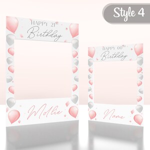 Customisable Birthday Selfie Frame Bespoke Personalised Party ...