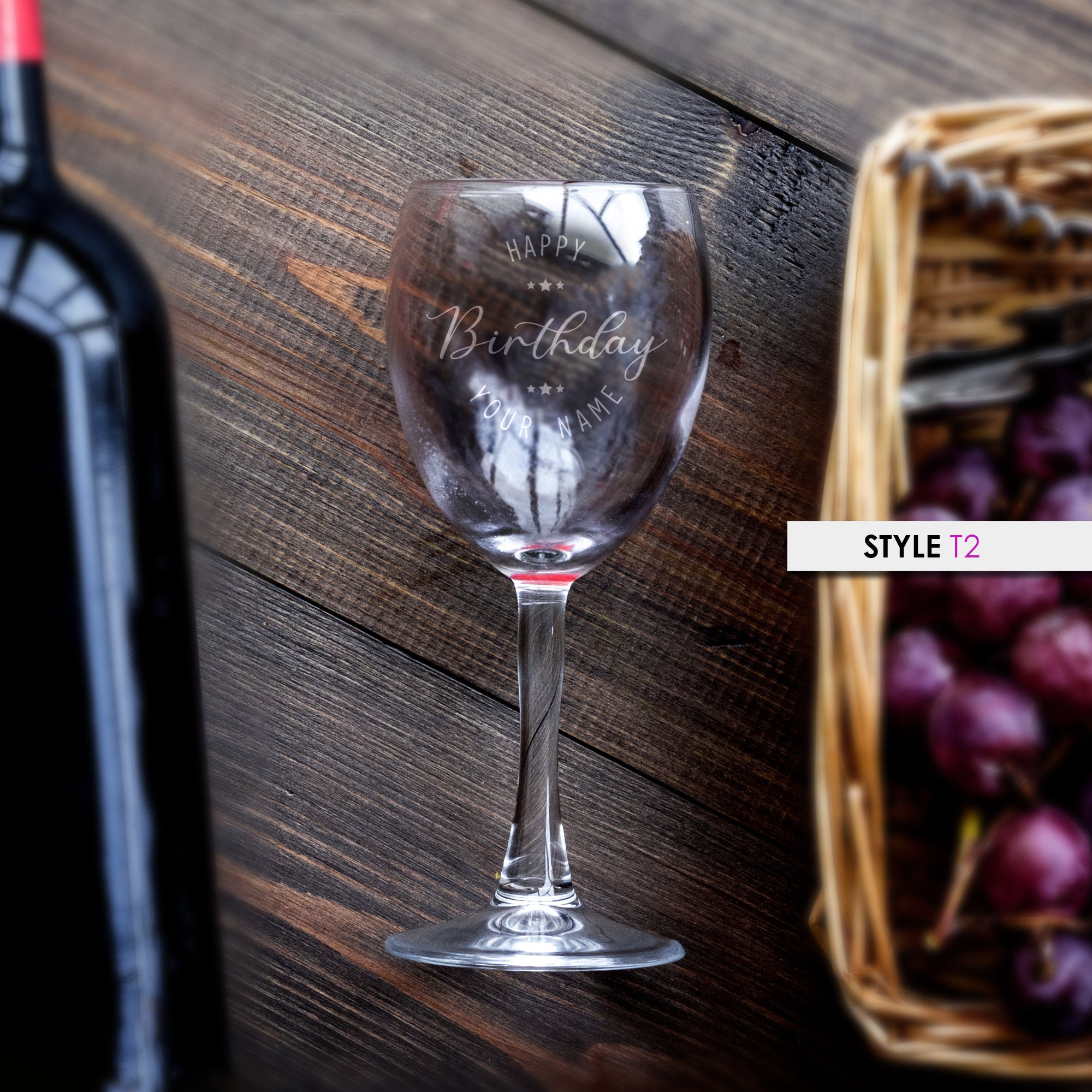 Personalised Wine Glass Engraved Custom Etched Bespoke Glass - Etsy