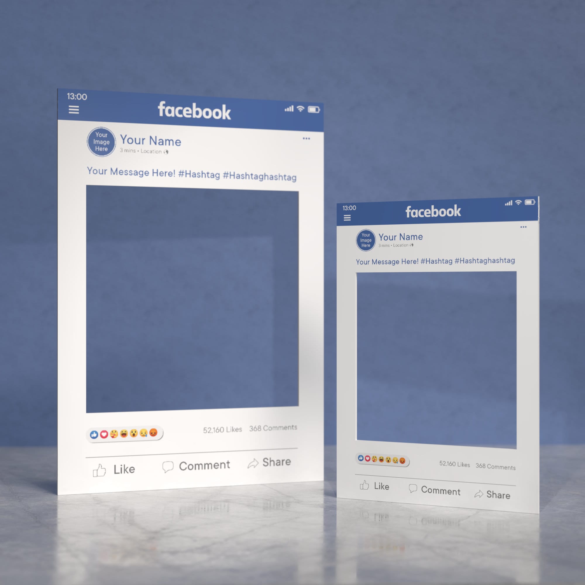 Customised Social Media Selfie Frame Bespoke Facebook - Etsy