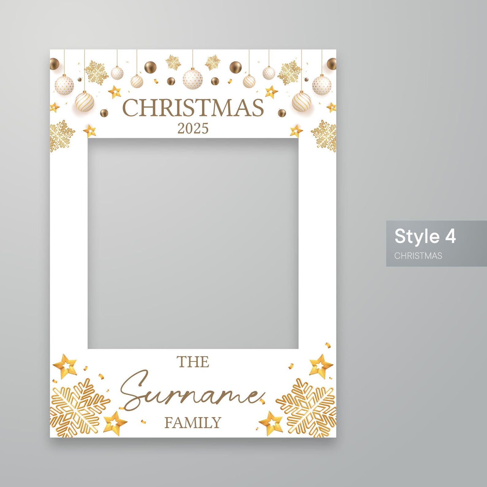Customisable Christmas Selfie Frame Bespoke Personalised Party ...