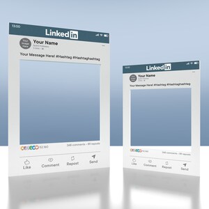 Customisable Social Media Selfie Frame Bespoke Linkedin Effect ...