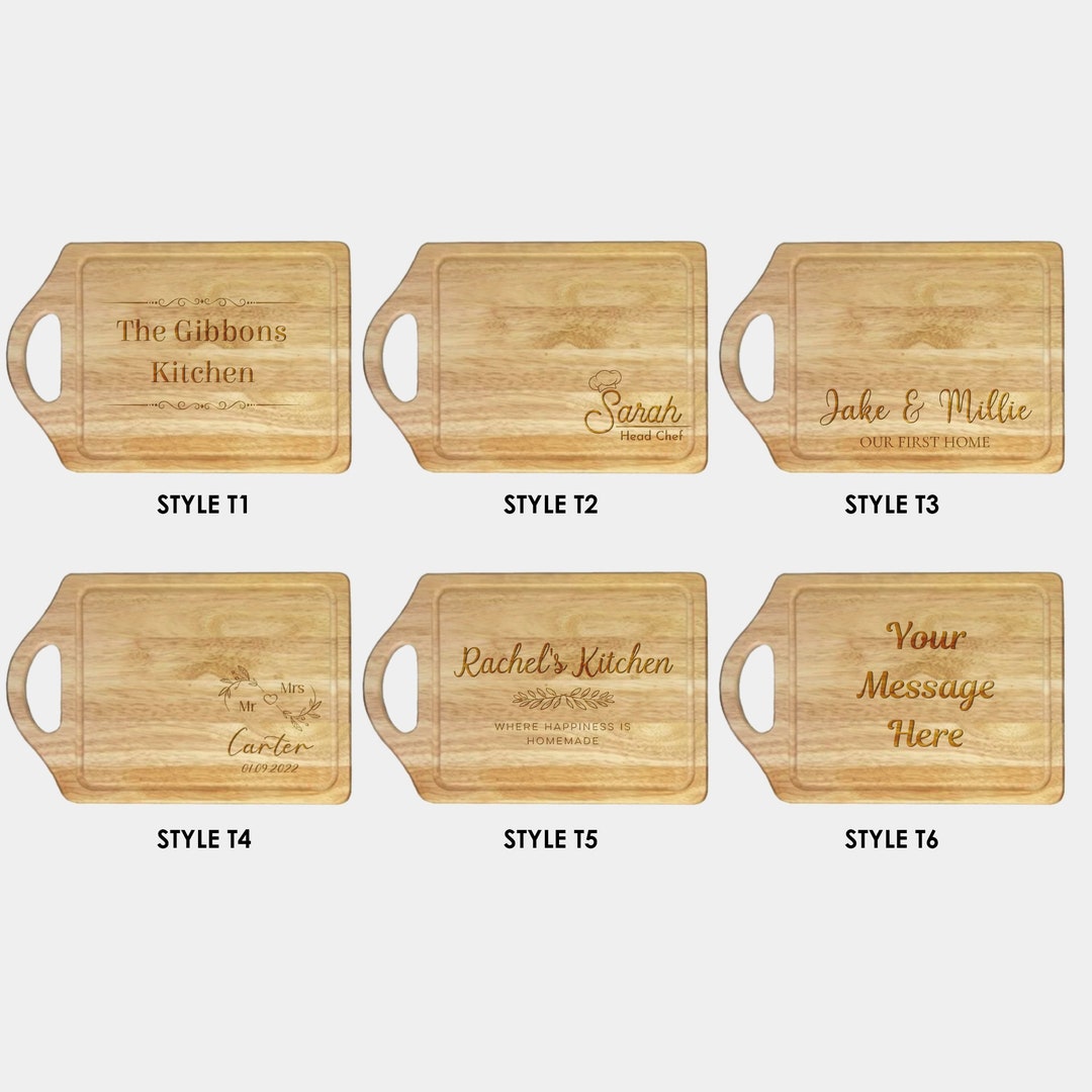 Personalised Handle Chopping Board Engraved Wooden Cutting Board - Etsy UK