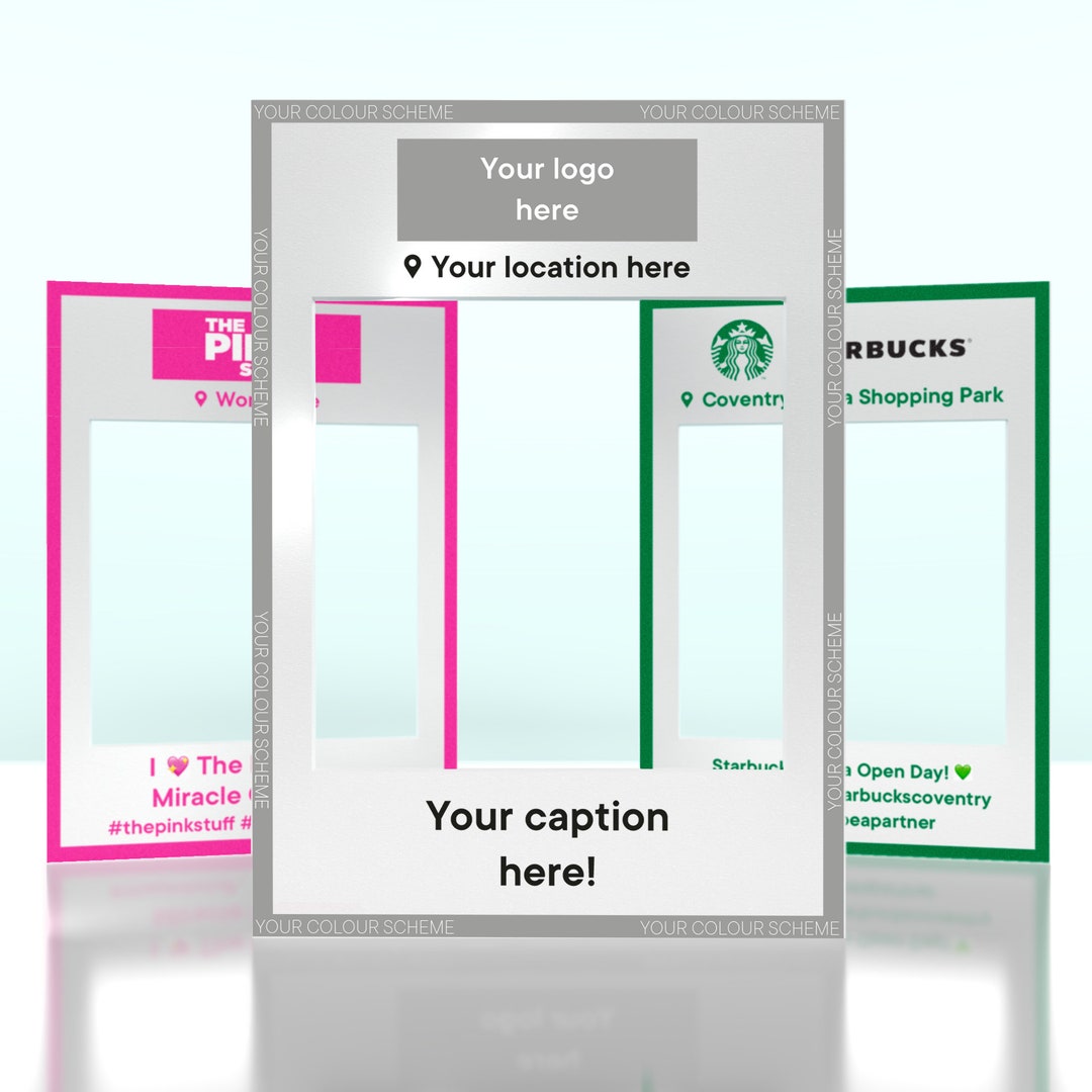 Customisable Selfie Frame Bespoke Corporate Own Logo Business Effect ...