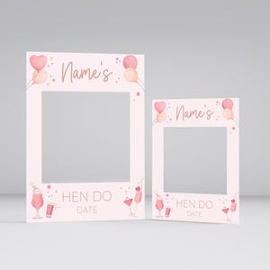 Customisable Hen Party Selfie Frame Bespoke Hen Do Bridal Shower Bride ...