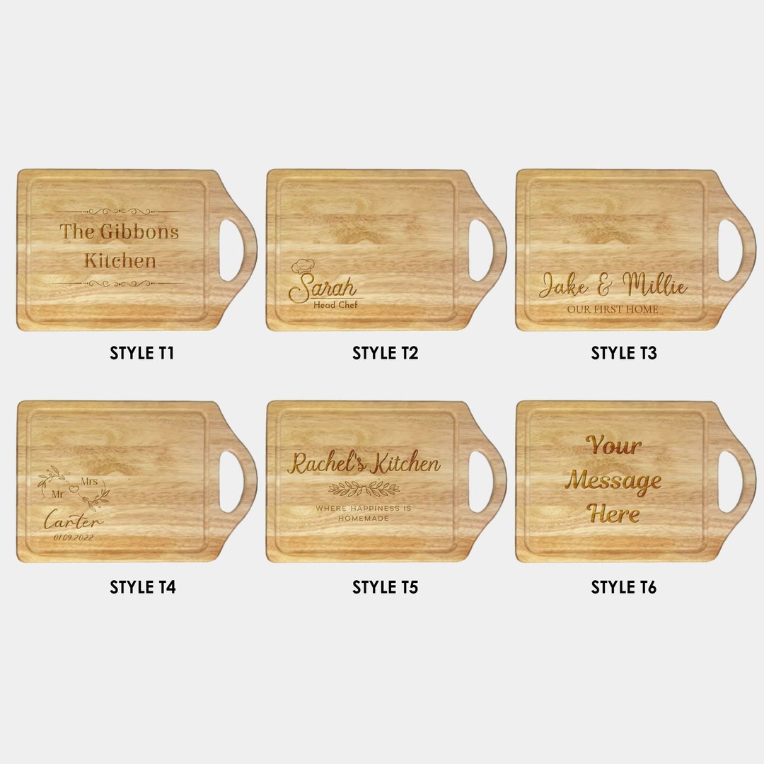 Personalised Handle Chopping Board Engraved Wooden Cutting Board - Etsy UK