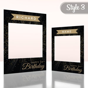 Customisable Birthday Selfie Frame Bespoke Personalised Party ...