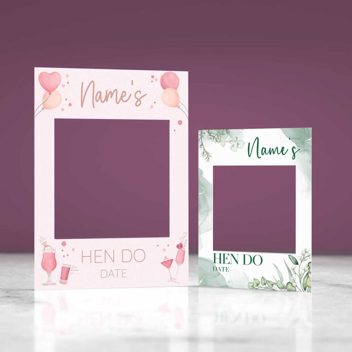 Customisable Hen Party Selfie Frame Bespoke Hen Do Bridal Shower Bride ...