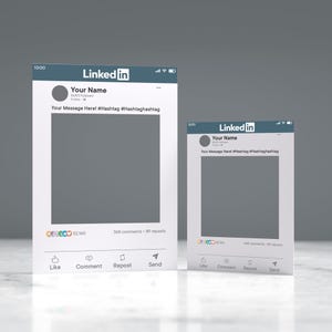 Customisable Social Media Selfie Frame Bespoke Linkedin Effect ...