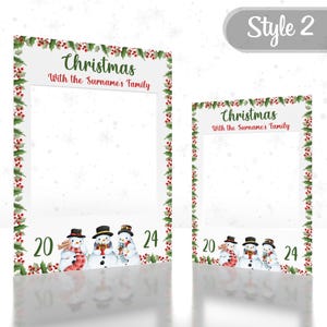 Customisable Christmas Selfie Frame Bespoke Personalised Party ...