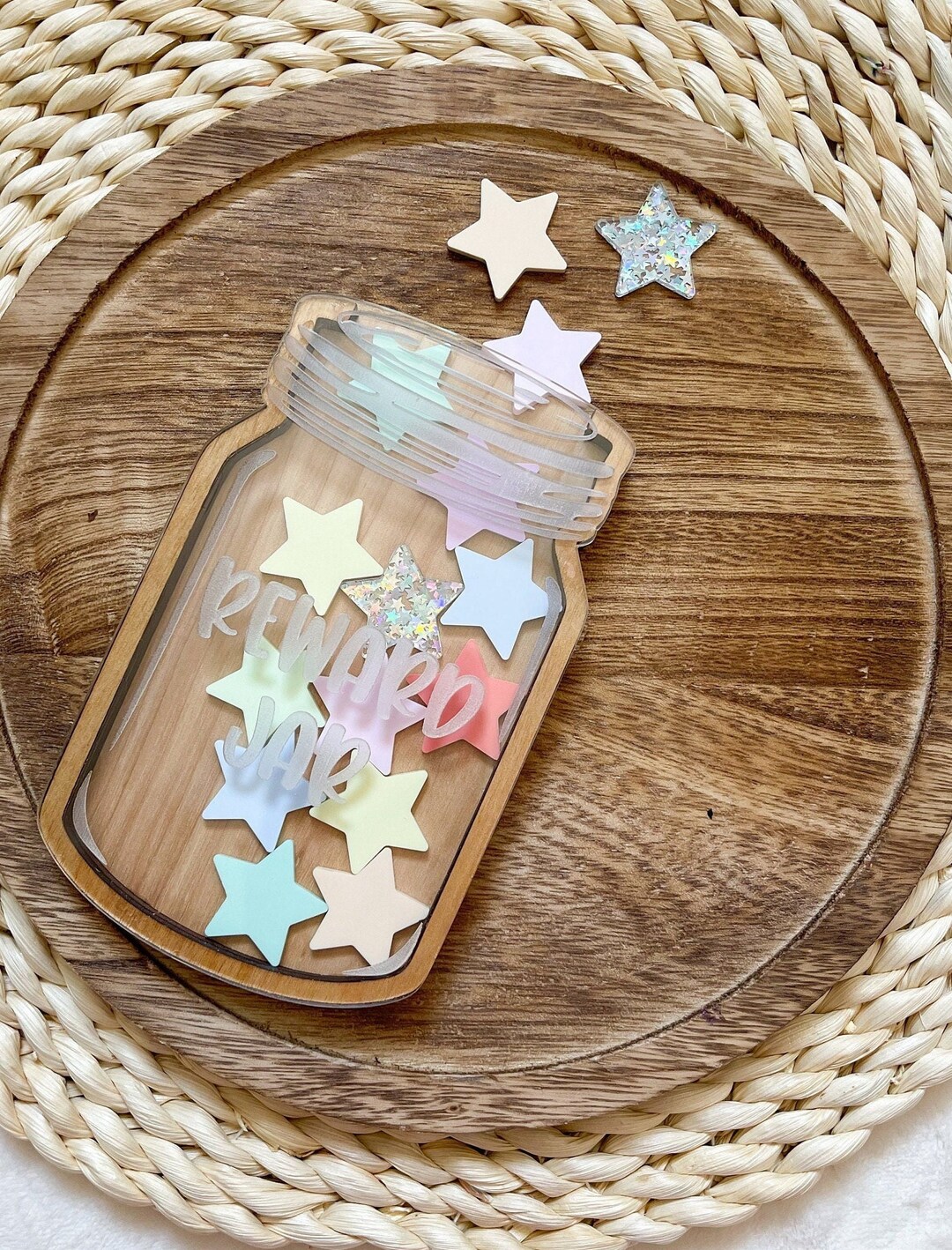 Custom Reward Jar, Star Jar, Reward Chart or Chore Chart for Kids ...